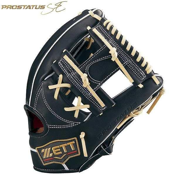ゼット(zett) 一般硬式野球 プロステイタス スペシャルエディション SE【内野手用：今宮タイプ】(23aw) 二塁手・遊撃手用 ブラック×Pブラウン BPROG766S-1932 ...
