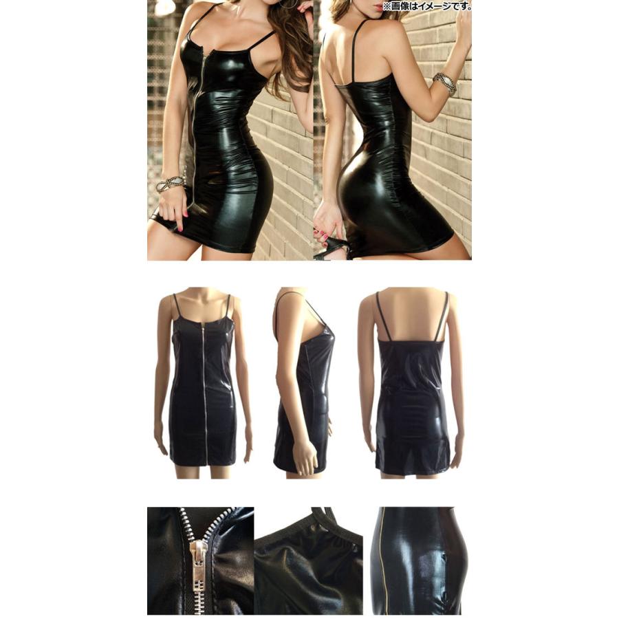オートパーツエージェンシー コスチューム レザードレス キャミソールワンピース ジップアップ 選べる10カラー 選べる7サイズ AP ...