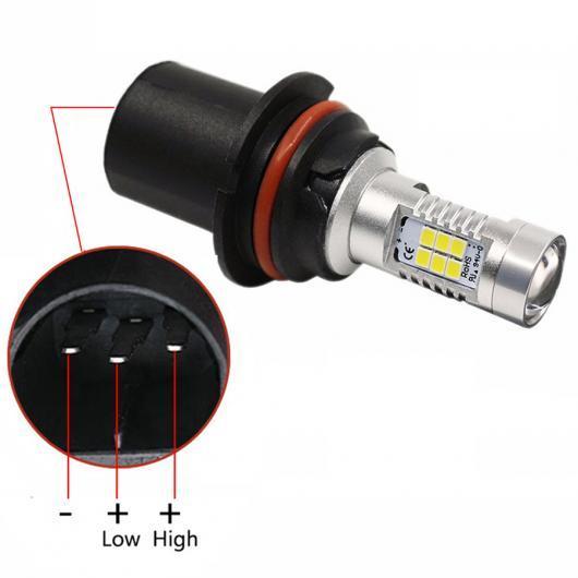 2ピース HB1 9004 HB5 9007 LED ヘッドライト フォグランプ バルブ ハイ ロー ビーム オート ヘッド ランプ ホワイト ...