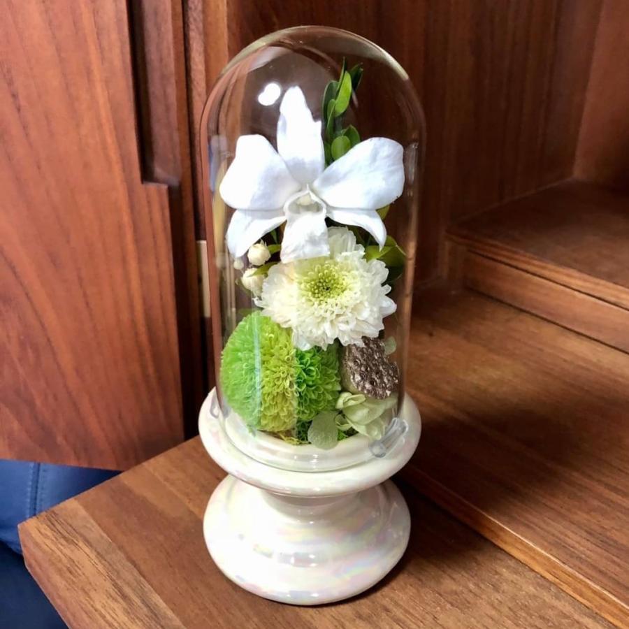 プリザーブドフラワー仏花 仏花 ツヅミS グリーン★花 贈り物 供物 お供え お供え花 お悔やみ 花 法事 四十九日法要 命日 喪中見舞い ...