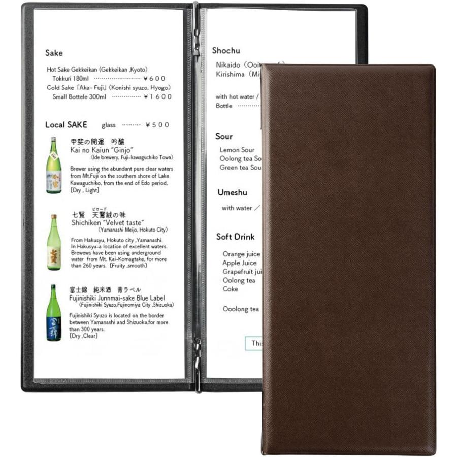 メニューブック 4ページ たて長 縦長 ドリンクメニュー メニュー表 メニュー帳 ワインリスト カフェ バー bar 飲食店 備品 洋風 和風 yyb-cp01 : apex-store ...