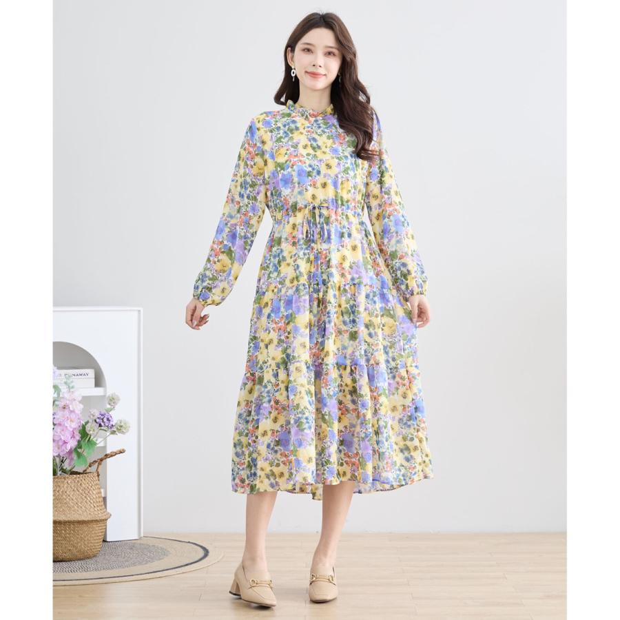 TRUBE 【送料無料】TRUBE【2025新作】【M~L】フローラルティアードワンピース(N82-072) : 銀座エアポート藤沢 - 通販 - Yahoo!ショッピング