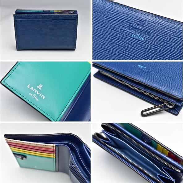 LANVIN en Bleu ランバンオンブルー イケテイ スタンパ小物 セミ長財布