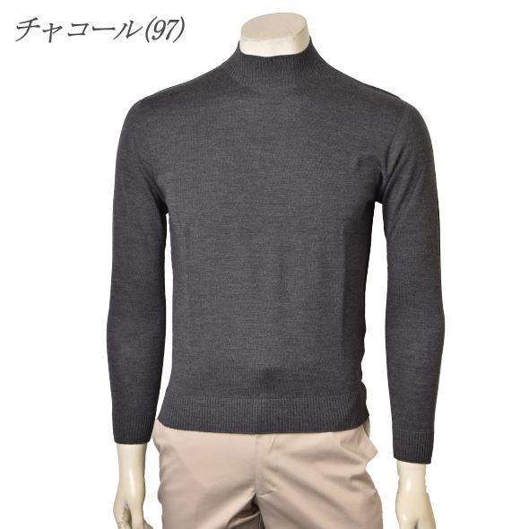セーター ニット ハイネックセーター メンズ S-M-L-2L トップス レセント LeCENT 送料無料 日本製 ウール100％ メリノウール スーパー140 ホールガーメント ...