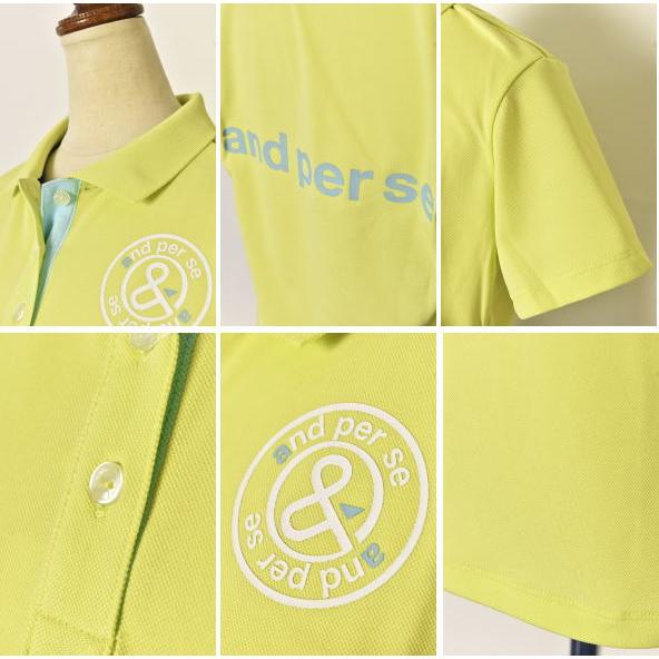 and per se アンパスィ ゴルフ 2024春夏新作 レディース 半袖