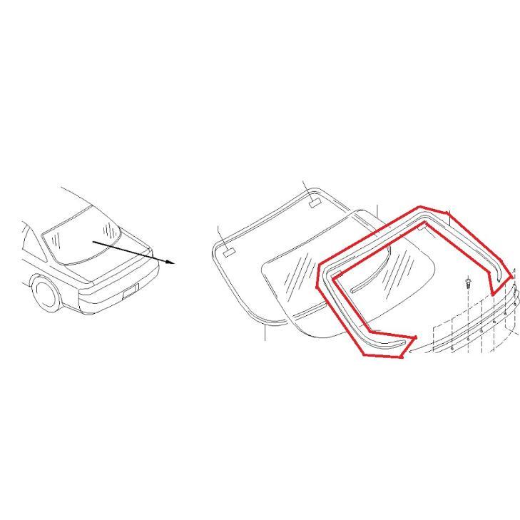 日産純正 シルビア S14 リアウィンドウモール S14 240SX Rear Window Moulding : n0000024 : クア ...