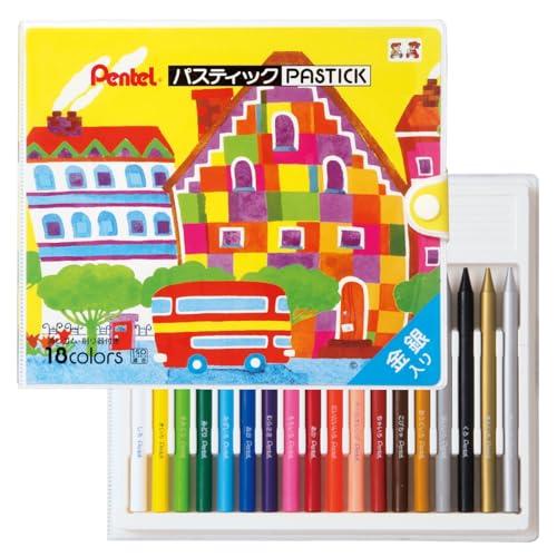 ぺんてる クレヨン色えんぴつ パスティック GC1-18D 18色 : APMストア - 通販 - Yahoo!ショッピング