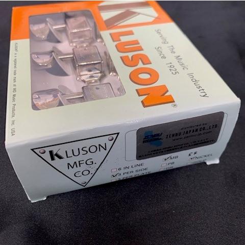 Kluson 3 per side / MB SS Nickel DR モズライト用スプリットシャフト仕様（縦穴式） 2列刻印モデル （クルーソン 3連ペグ） : あぽろんYahoo!店 ...