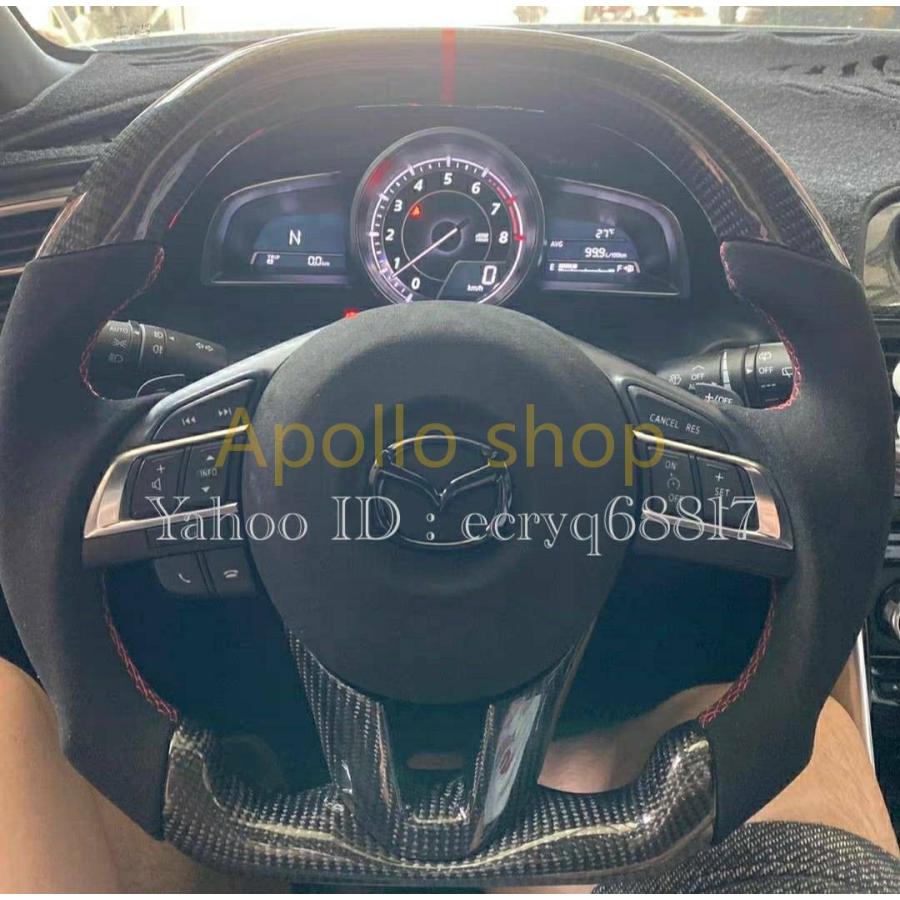 マツダ CX-3 CX3 前期 CX-5 CX5 デミオ アルカンターラ ステアリング エアバッグ カバー : Apollo shop - 通販 - Yahoo!ショッピング