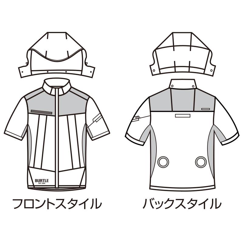 BURTLE バートル AC1196 s〜xl 半袖 ジャケット エアークラフト フルハーネス対応 空調ウェア 2024モデル : アパレルモード - 通販 - Yahoo!ショッピング