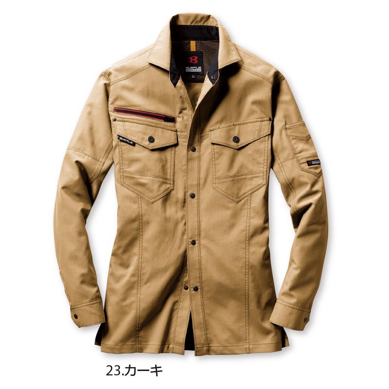 BURTLE バートル 7051シリーズ 7045 長袖シャツ 4L 秋冬 ストレッチ男女兼用 おしゃれ かっこいい 作業服 作業着 細身 : アパレルモード - 通販 - Yahoo!ショッピング