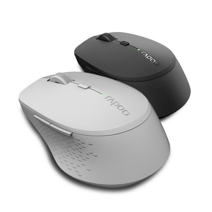Rapoo 静音ワイヤレスマウス Bluetooth rapoo M300G Silent ブラック 調節可能な高解像度 1600DPIセンサーマルチデバイス対応 M300G-BK/LG ...