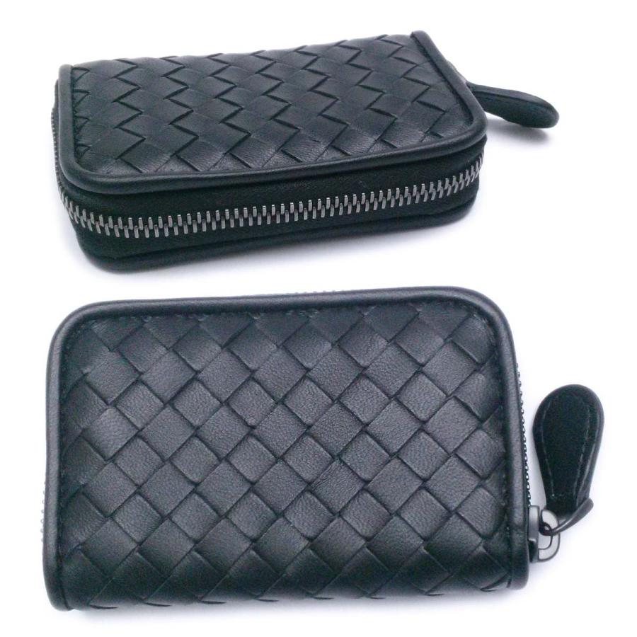 BOTTEGA VENETA（ボッテガ・ヴェネタ） 【未使用-新品同様】ボッテガヴェネタ ラウンドファスナー コインケース コインパース 黒 ...