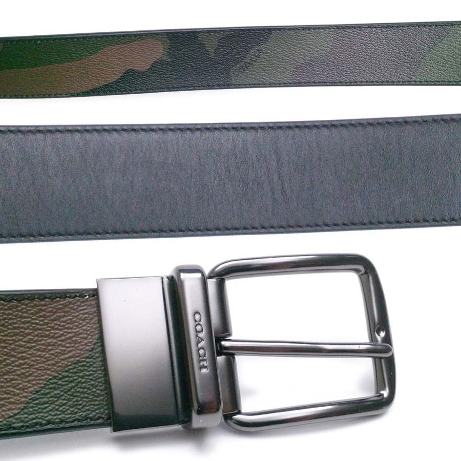 COACH 【新品同様-超美品】コーチ カモフラ リバーシブル ベルト 迷彩 110センチ レザー メンズ ap7891【一撃即決 ...