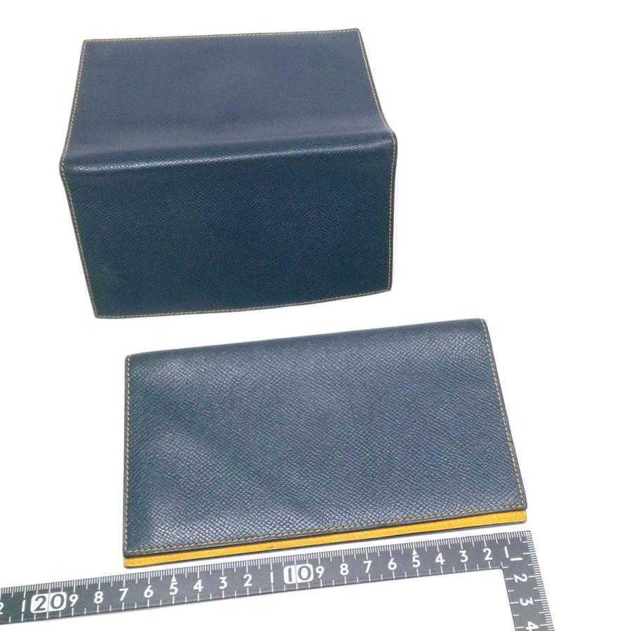 HERMES 【美品-良品】エルメス アジェンダヴィジョン 手帳カバー クシュベル ネイビー/黄色 バイカラー A刻印ap8535【一撃即決 ...