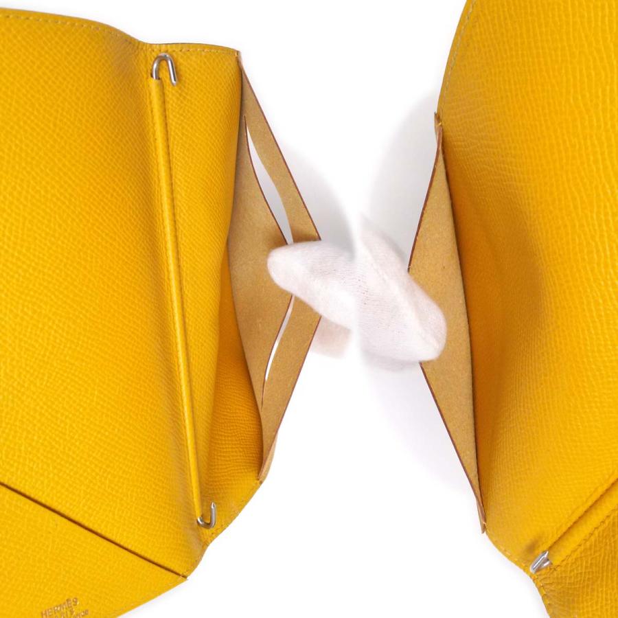 HERMES 【美品-良品】エルメス アジェンダヴィジョン 手帳カバー クシュベル ネイビー/黄色 バイカラー A刻印ap8535【一撃即決 ...