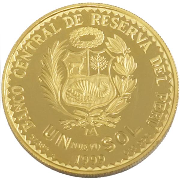 中古SA/極美品 貨幣 ペルー コイン 1999年 日本人ペルー移住100周年記念 ペルー国立中央銀行 特別記念発行金貨 22金 K22 金貨 硬貨 : 20502852031 : APRE ...