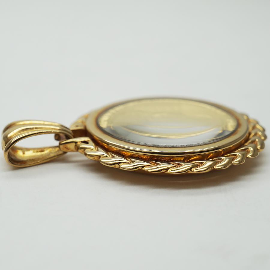 中古A/美品 コイン：K24/枠：K18 ペンダントトップ 純金コイン ダイアナ妃追悼 1/10oz イングランドローズ 両面ガラスカバー 20522294013 : APRE - 通販 ...