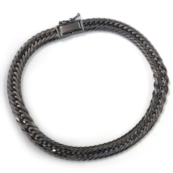 K18 ブラック 喜平 ブレスレット トリプル12面 20cm 20g キヘイ 12面トリプル 十二面 18金 750 造幣局検印あり K18YG ルテニウムメッキ :K18-t12-20cm ...