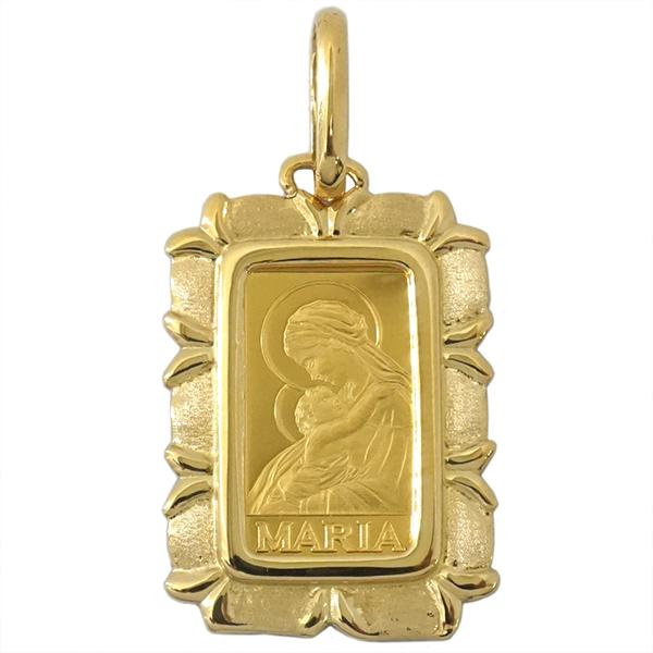 新品N/新品 マリア キリスト K24 インゴット 1g K18枠付き プレート型 24金 18金 K18 ペンダントトップ pfpap-13 : APRE - 通販 - Yahoo!ショッピング