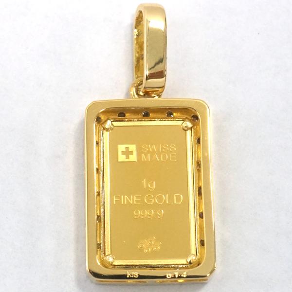 新品N/新品 龍 K24 インゴット 1g K18ダイヤ枠付き プレート型 24金 18金 K18 ペンダントトップ pfpap-28 : APRE - 通販 - Yahoo!ショッピング