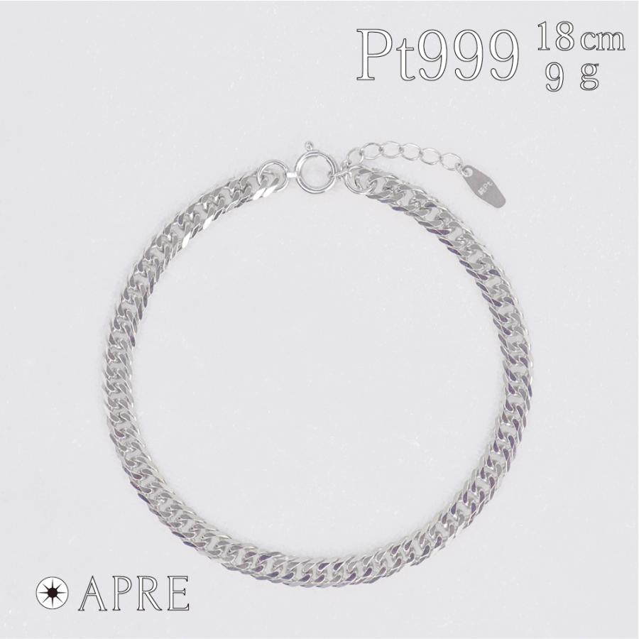 Pt1000 ブレスレット 純プラチナ 喜平 ダブル6面 16〜18cm アジャスター付 9g 造幣局検定マーク キヘイ チェーン 6面ダブル 16cm 17cm 18cm : APRE ...