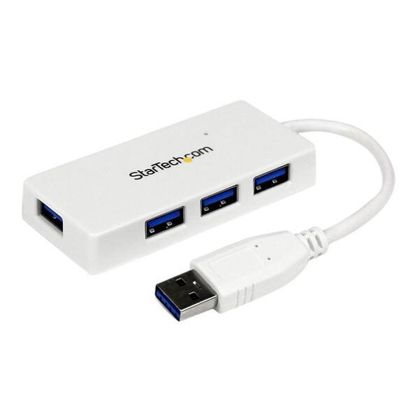 StarTech.com StarTech ST4300MINU3W ホワイト 4ポート SuperSpeed USB3.0ハブ (ポータブルミニUSB Hub 1x USB A (オス ...