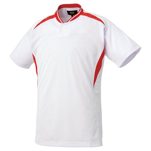 ゼット（ZETT） 野球ウエア プルオーバーベースボールシャツ ホワイト×レッド L BOT741 1164 : XPRICE Yahoo!店 - 通販 - Yahoo!ショッピング