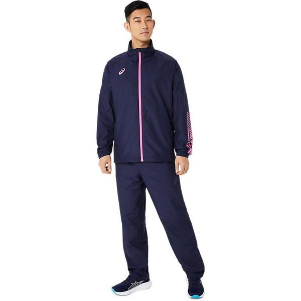 アシックス 裏トリコットウインドブレーカージャケット（ミッドナイト×ホットピンク・サイズ：S） asics 2031E745-401-S返品種別A ASICS（アシックス） 裏トリコットウインドブレーカージャケット