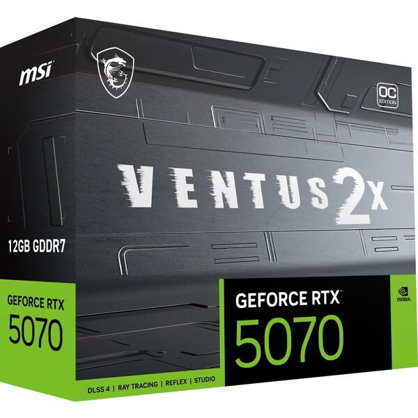 MSI GeForce RTX 5070 12G VENTUS 2X OC ブラック グラフィック MSI GeForce RTX 5070 12G VENTUS 2X OC ブラック グラフィック