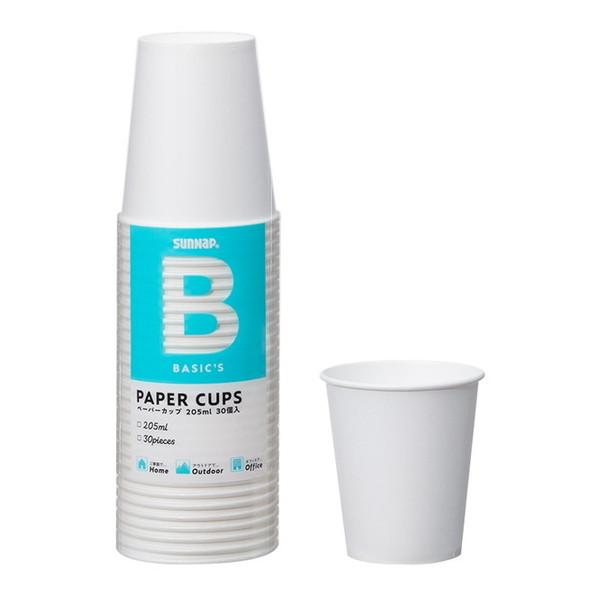 サンナップ BASIC'S ペーパーカップ ホワイト 205ml 7オンス(7oz)30個入 (紙コップ) : XPRICE Yahoo!店 - 通販 - Yahoo!ショッピング