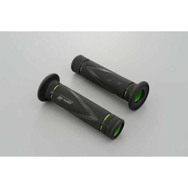 DAYTONA（デイトナ） D98155 PRO-GRIP スーパーバイクグリップ#838 耐震GEL 122mm 貫通 ブラック/グリーン ...