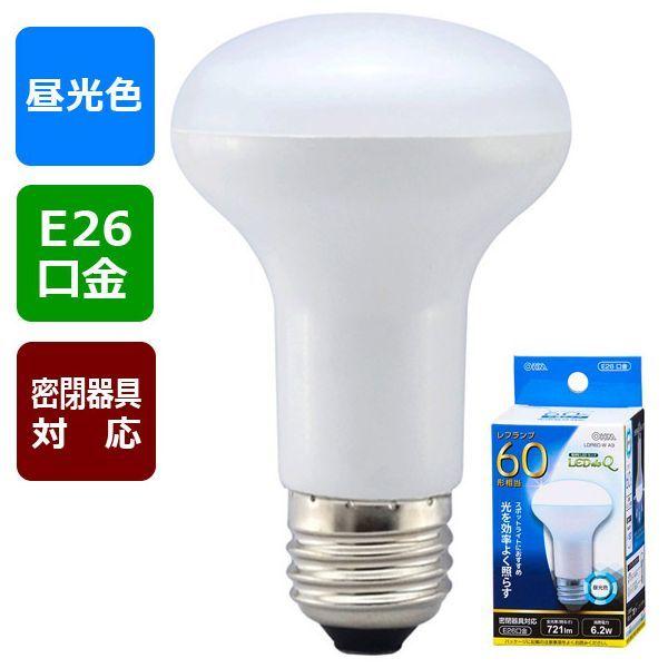 OHM オーム電機 LDR6D-W A9 LED電球 レフランプ形 E26 60形相当 昼光色 : XPRICE Yahoo!店 - 通販 - Yahoo!ショッピング