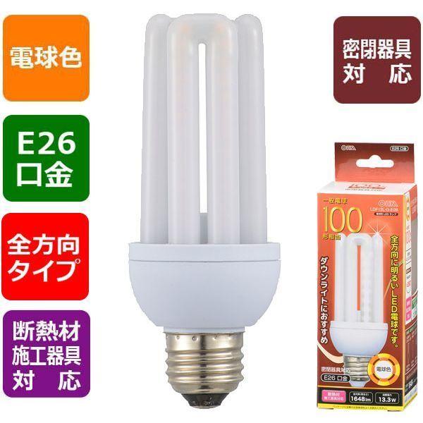 OHM オーム電機 LDF13L-G-E26 LED電球 D形 E26 100形相当 電球色 : XPRICE Yahoo!店 - 通販 - Yahoo!ショッピング