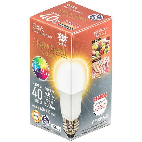 OHM オーム電機 LDA5L-G AG6/RA93 LED電球 E26 40形相当 電球色 : XPRICE Yahoo!店 - 通販 - Yahoo!ショッピング