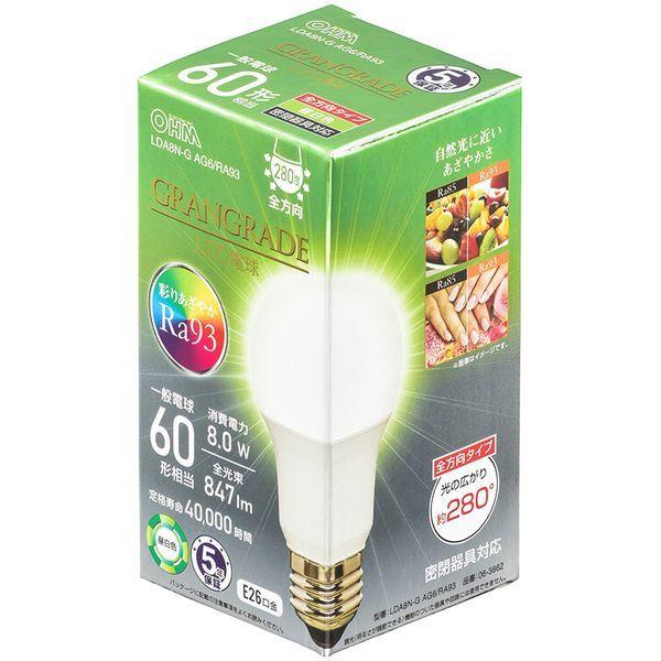 OHM オーム電機 LDA8N-G AG6/RA93 LED電球 E26 60形相当 昼白色 : XPRICE Yahoo!店 - 通販 - Yahoo!ショッピング