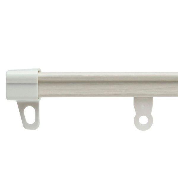 TOSO 伸縮式カーテンレール AJ606 木目 ウッディホワイト ダブル2.0m 1.1〜2.0m : XPRICE Yahoo!店 - 通販 - Yahoo!ショッピング