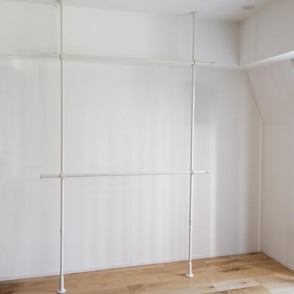 TOSO Naivis つっぱりハンガーセット二段 2.7m ホワイト メーカー直送 : XPRICE Yahoo!店 - 通販 - Yahoo!ショッピング