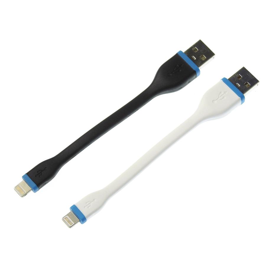 [Bendable Cable] Lightning USBケーブル ブラック 折り曲げて使用しても直線状態に戻る形状記憶ケーブル 12cm ...