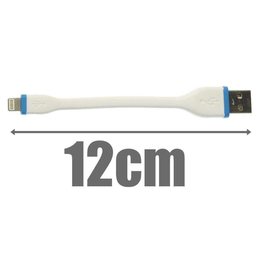 [Bendable Cable] Lightning USBケーブル ブラック 折り曲げて使用しても直線状態に戻る形状記憶ケーブル 12cm ...