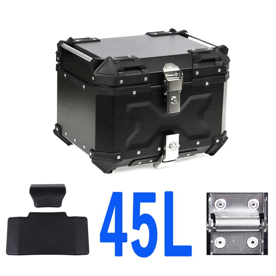 AG-APS 容量45L PCX専用 ボックス&キャリア セット ブラック Newステンレスヒンジタイプ バックレスト付 PCXリアボックス アルミリアボックス : APS-M - 通販 ...