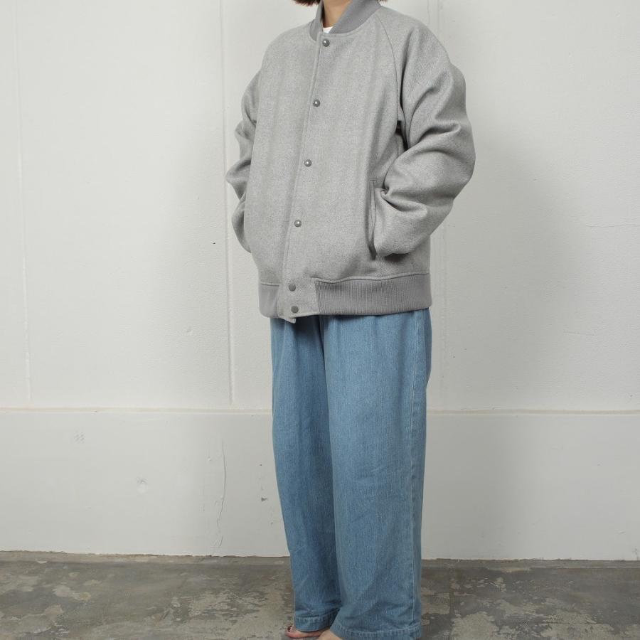 ATHA アタ ダブルメルトン スタジアムジャケット グレー フリーサイズ DOUBLE MELTON STADIUM JACKET GRAY :01010231331901:メンズセレクトア ...