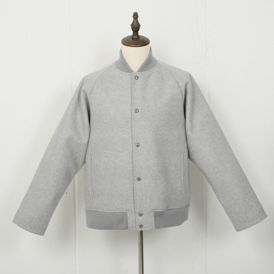 ATHA アタ ダブルメルトン スタジアムジャケット グレー フリーサイズ DOUBLE MELTON STADIUM JACKET GRAY :01010231331901:メンズセレクトア ...