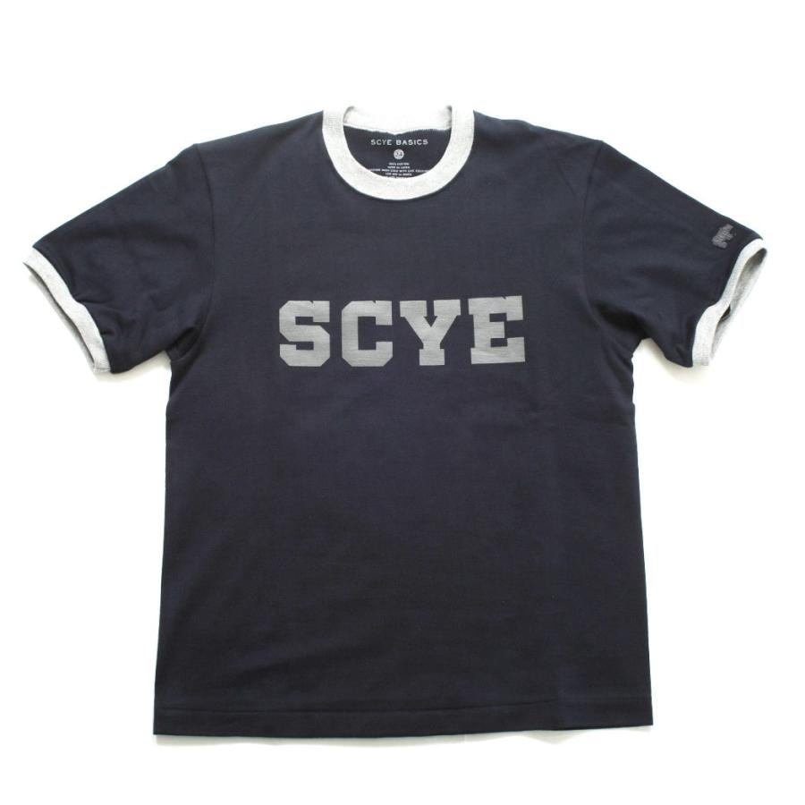 Scye BASICS サイベーシックス Tシャツ ロゴプリント Logo-Printed T-shirt ネイビー : メンズセレクトアピープルトゥコレクト - 通販 - Yahoo!ショッピング