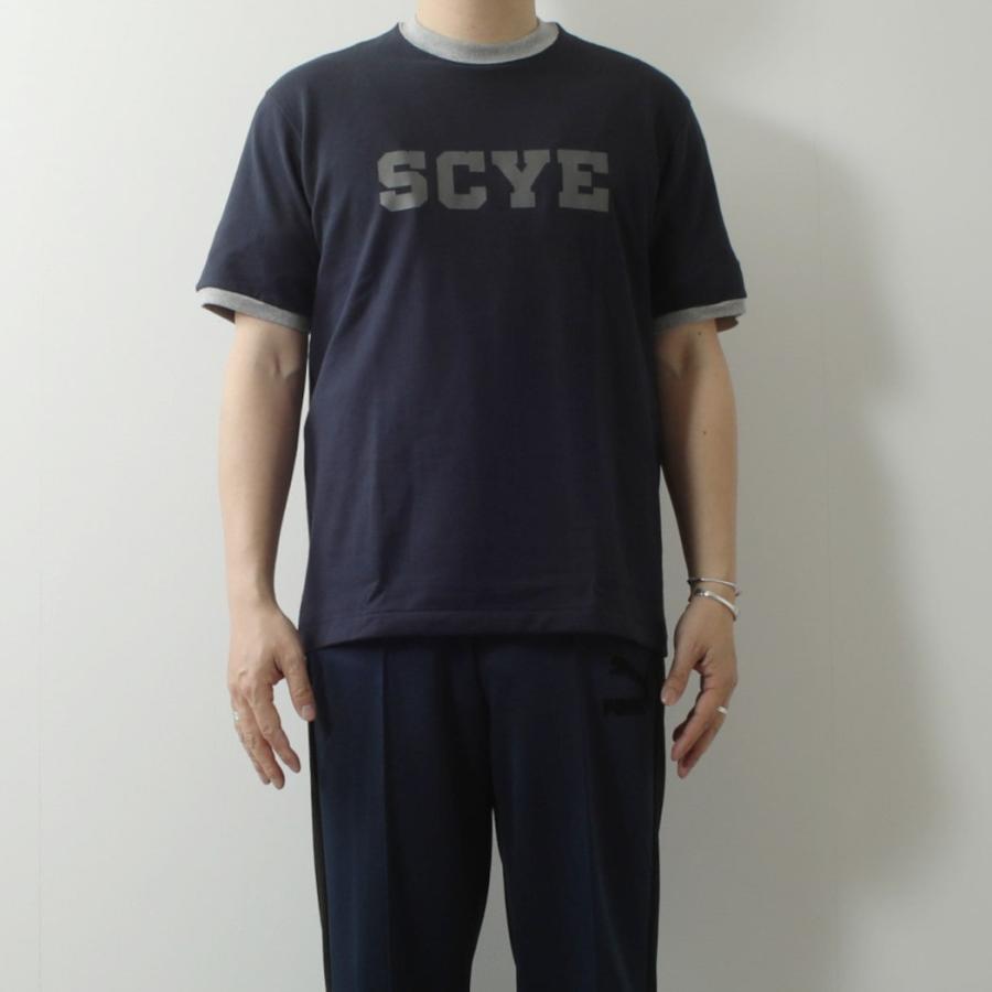 Scye BASICS サイベーシックス Tシャツ ロゴプリント Logo-Printed T-shirt ネイビー : メンズセレクトアピープルトゥコレクト - 通販 - Yahoo!ショッピング