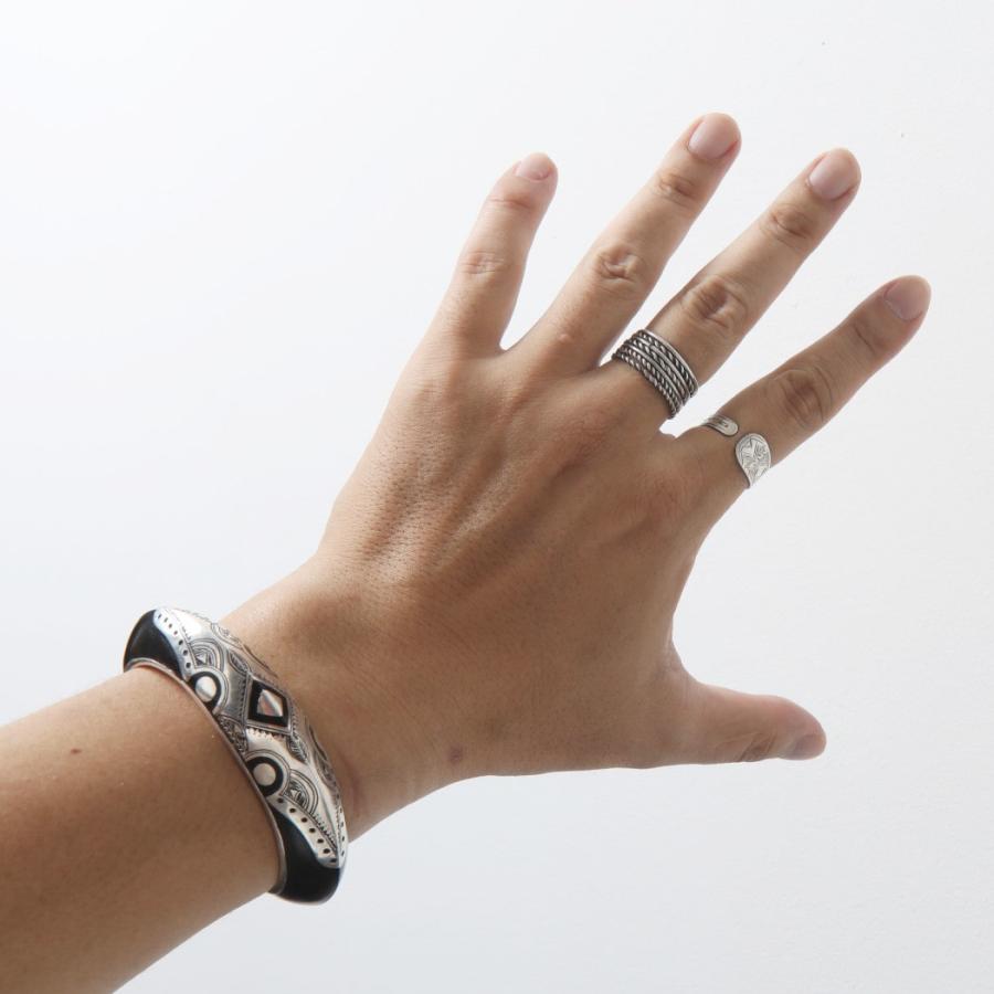 TOUAREG SILVER JEWELRY トゥアレグ シルバー ジュエリー POURE BANGLE シルバーバングル BR1 エボニーウッド : メンズセレクトアピープルトゥコレクト ...