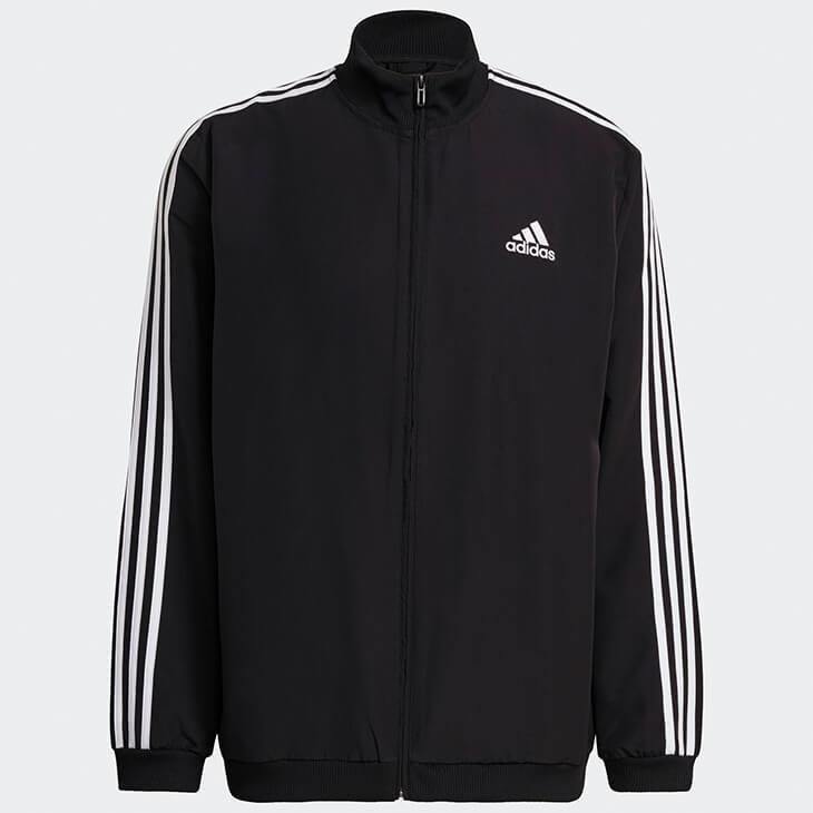 ウィンドブレーカー 上下セット 裏無し メンズ セットアップ/アディダス adidas ウーブントラックスーツ/スポーツウェア ブラック 黒 ...