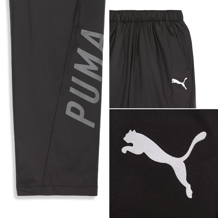 プーマ メンズ ウインドブレーカー パンツ PUMA ウーブン ロングパンツ 裏トリコット起毛 長ズボン 保温 防風 トレーニングパンツ ...