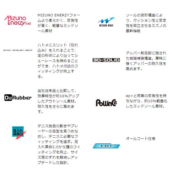 MIZUNO ミズノ テニスシューズ メンズ オールコート用 2E相当 MIZUNO ミズノ テニスシューズ メンズ オールコート用 2E相当