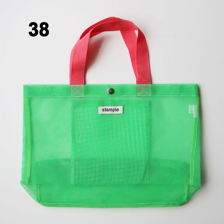 stample スタンプル キッズ メッシュトートバッグ 子供用 女の子 男の子 ユニセックス 鞄 手提げ ショルダー 無地 単色 ロゴ カジュアルバッグ /62990 : APWORLD ...